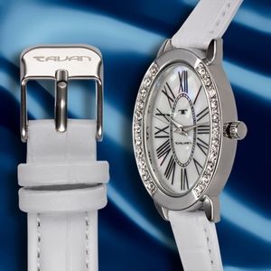 Tavan | Accessories | New Tavan Mother Of Pearl White Leather Watch ...